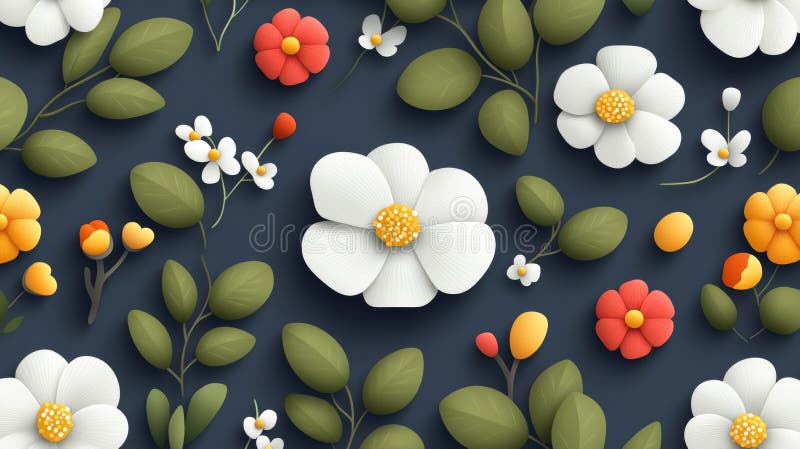A Colorful Floral Arrangement Set Against a Blue Backdrop, with an ...