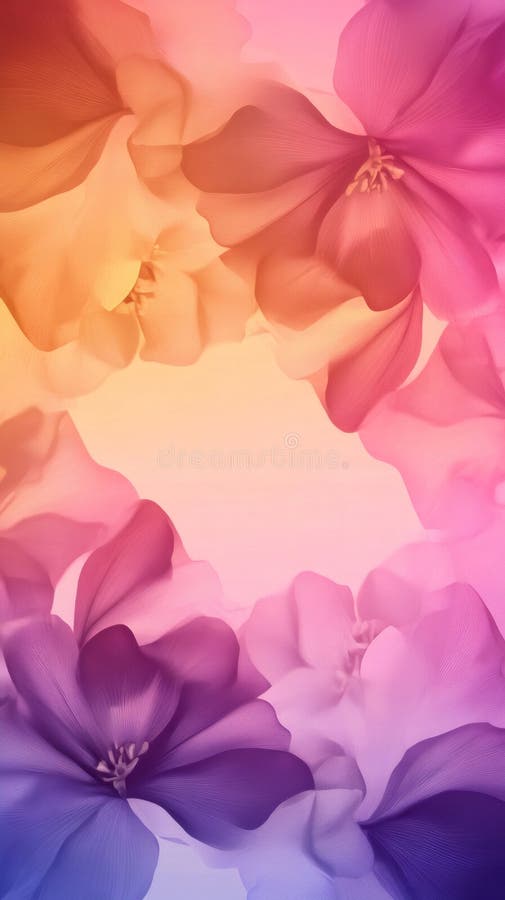 Colorful Floral Background Creating a Beautiful Gradient Frame Stock ...