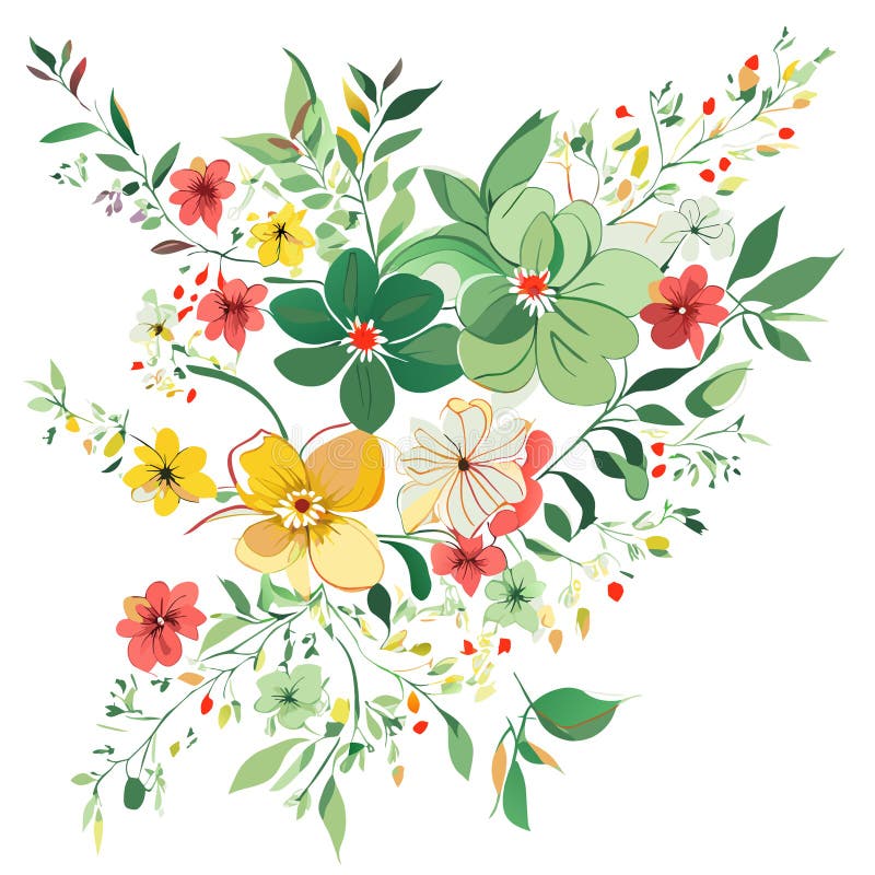 Colorful Floral Flowers Patterns Design Fantasy for Background ...