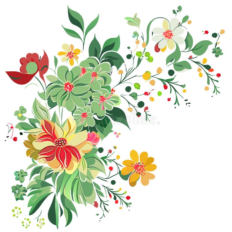 Colorful Floral Flowers Patterns Design Fantasy for Background ...