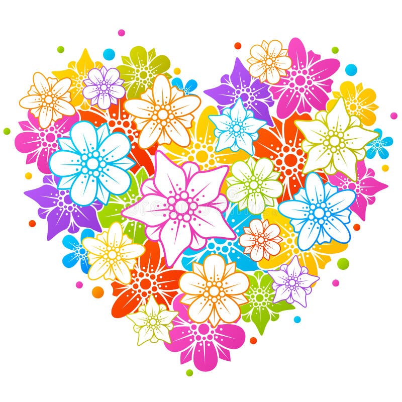 Hearts And Flowers Clip Art
