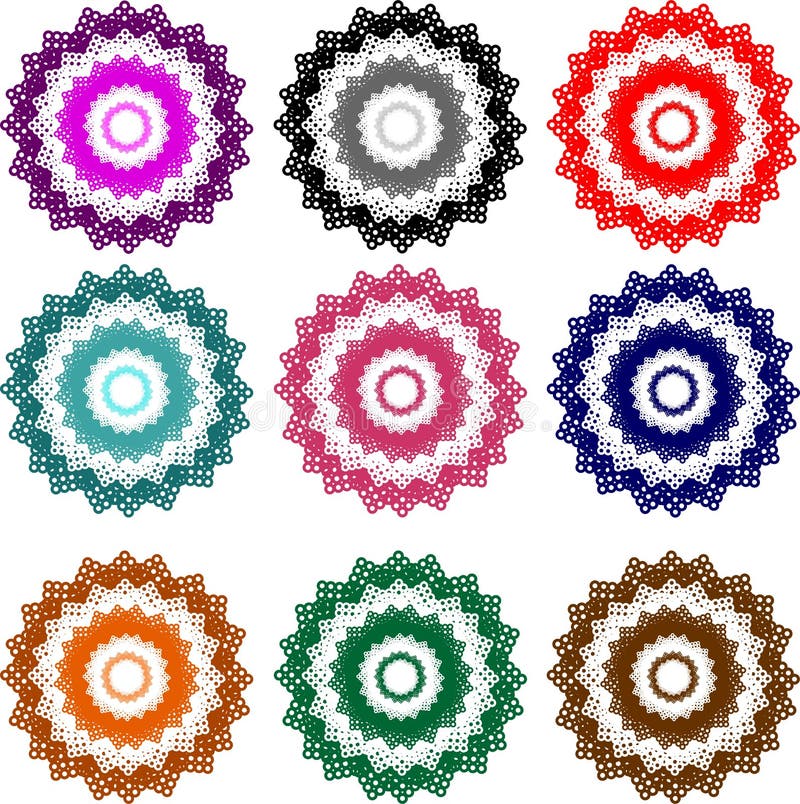 Colorful floral patterns stock illustration. Illustration of background ...