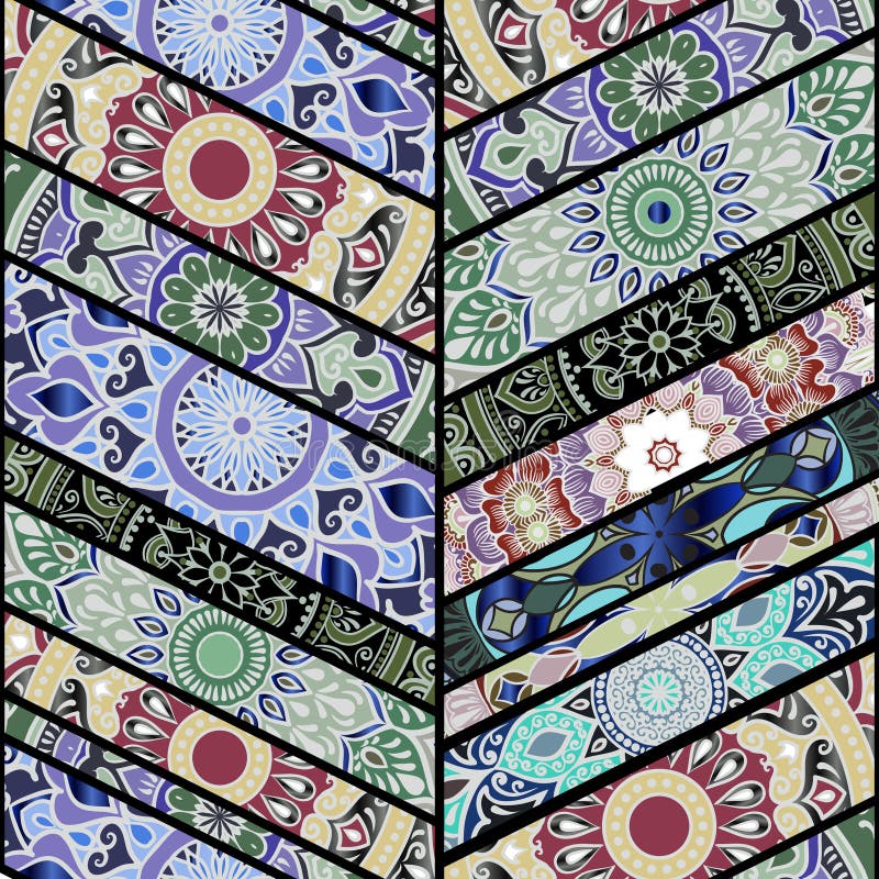 Colorful Floral Seamless Pattern Stock Vector - Illustration of indian ...