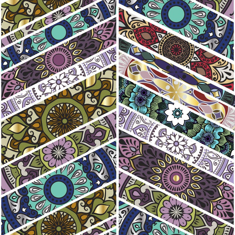 Colorful Floral Seamless Pattern Stock Vector - Illustration of blue ...