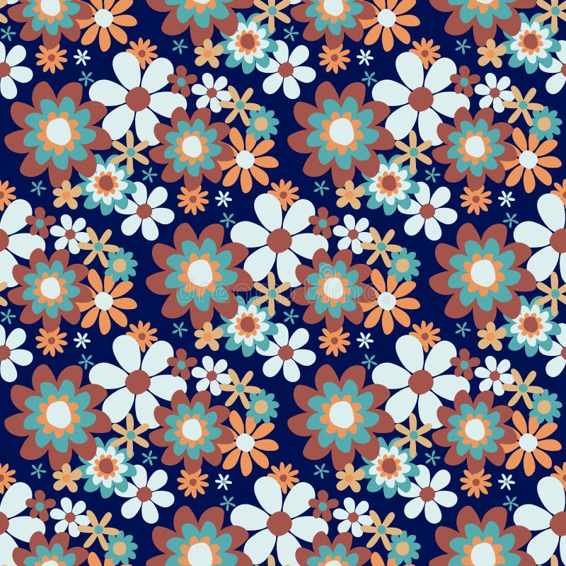 Colorful Floral Seamless Pattern with Summer Flowers Stock Vector ...