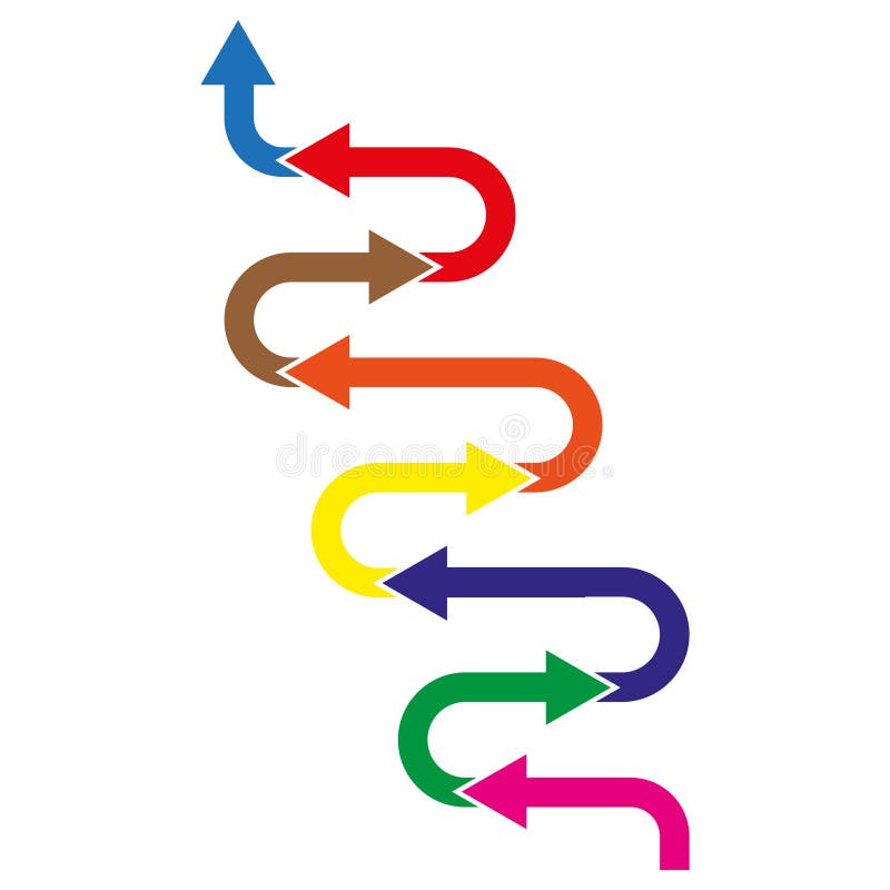 Colorful Flow Chart Arrows. Directional Process Diagram. Vector ... Colorful Flow Chart Arrows. Directional Process Diagram. Vector ...
