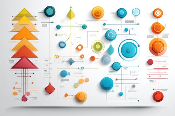 Stylized Flowchart Infographic Elements Designed for Creative ...