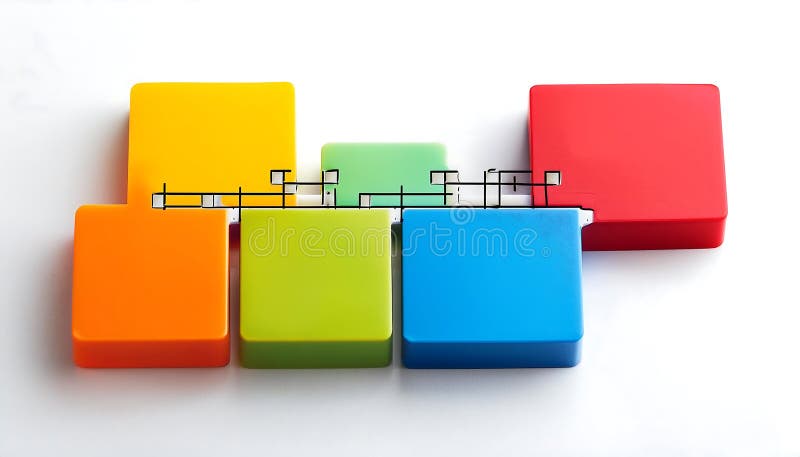 Colorful Flowchart Icon on White Depicts Business Processes and ...