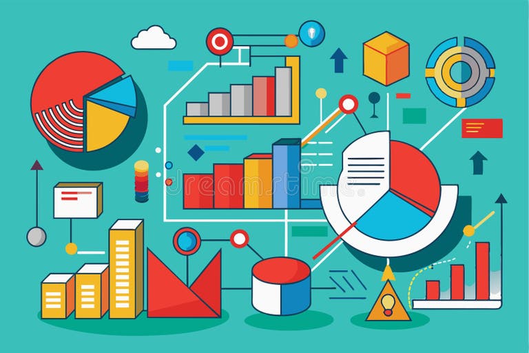 Colorful Flowcharts Illustrate Different Statistical Graphs and ...