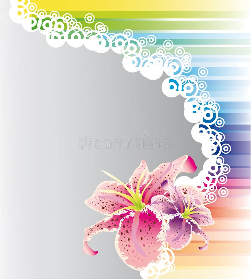 Colorful Flower Card stock illustration. Illustration of beautiful ...