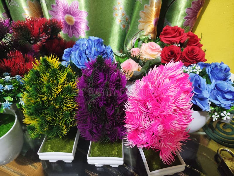 The Colorful Flower Decorations are so Beautiful Stock Photo - Image of ...