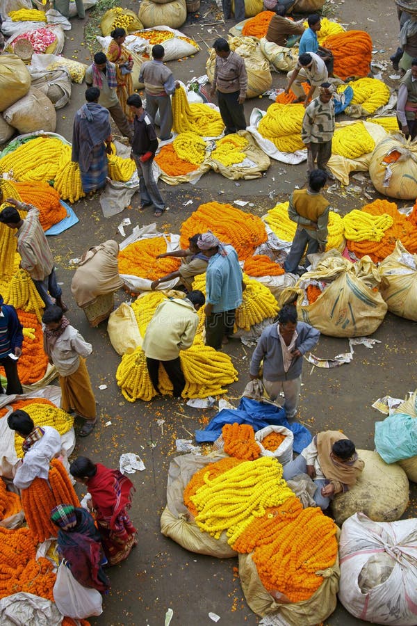 Colorful Flower Market editorial image. Image of street - 7594350
