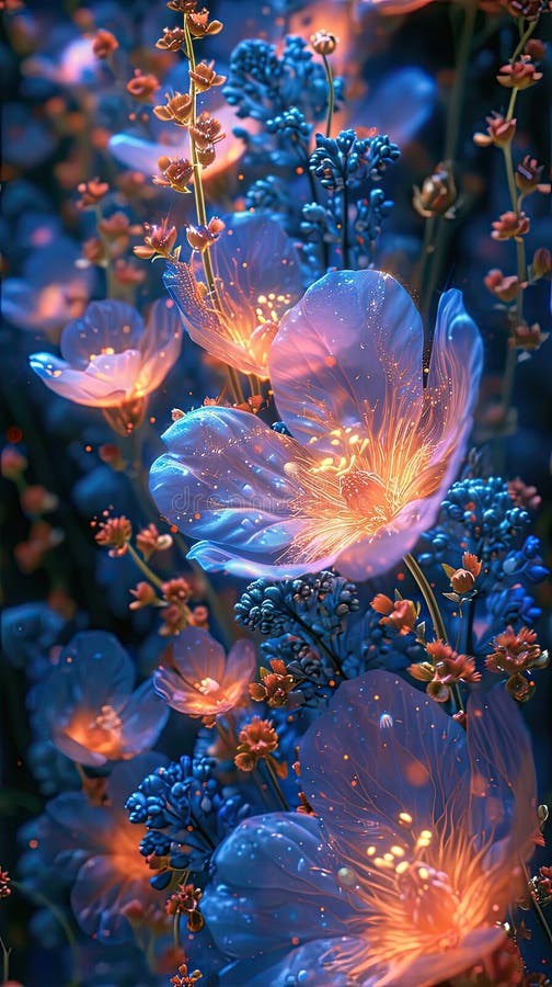 Colorful Flower in Neon Colors. Neon Abstract Background Stock ...