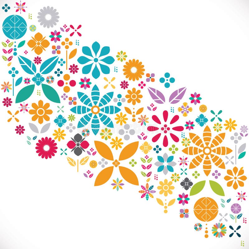 Colorful Flower Pattern and Graphic Decoration, Contemporary Graphic ...