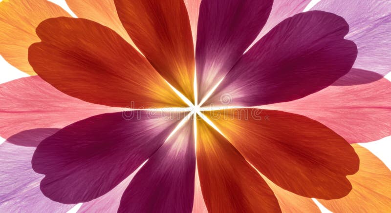Colorful Flower Petals Abstract Design Stock Illustration ...