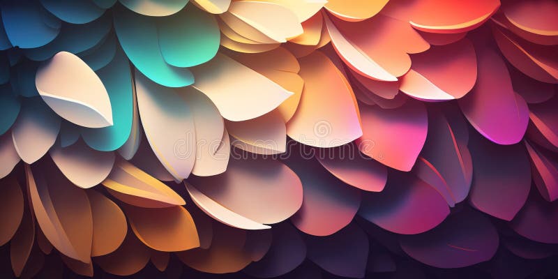 Colorful Flower Petals Gradient Background in Wide Angle Lens ...