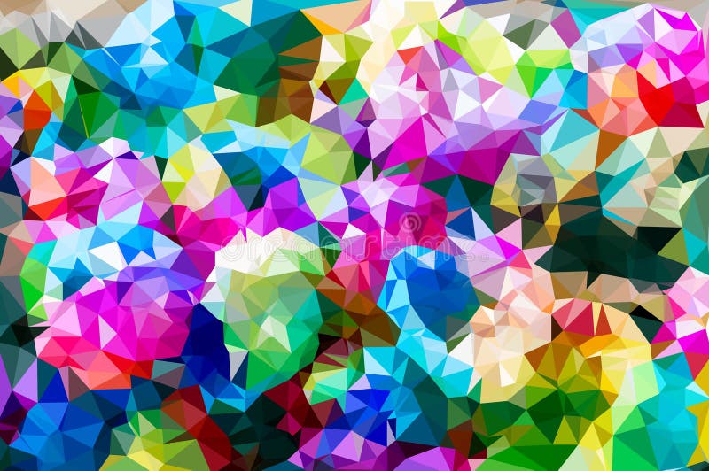 Colorful Flower Polygonal Mosaic. Stock Illustration - Illustration of ...