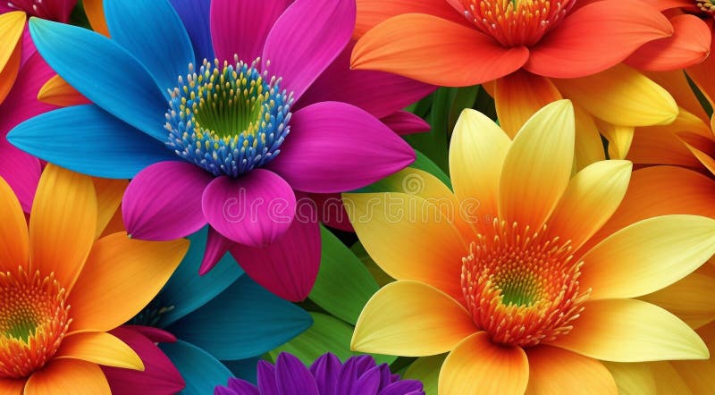 Flowers on Colorful Background, Hd Abstract Background, Bouquet of ...