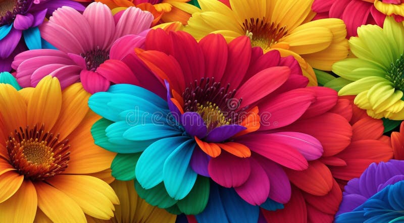 Flowers on Colorful Background, Hd Abstract Background, Bouquet of ...