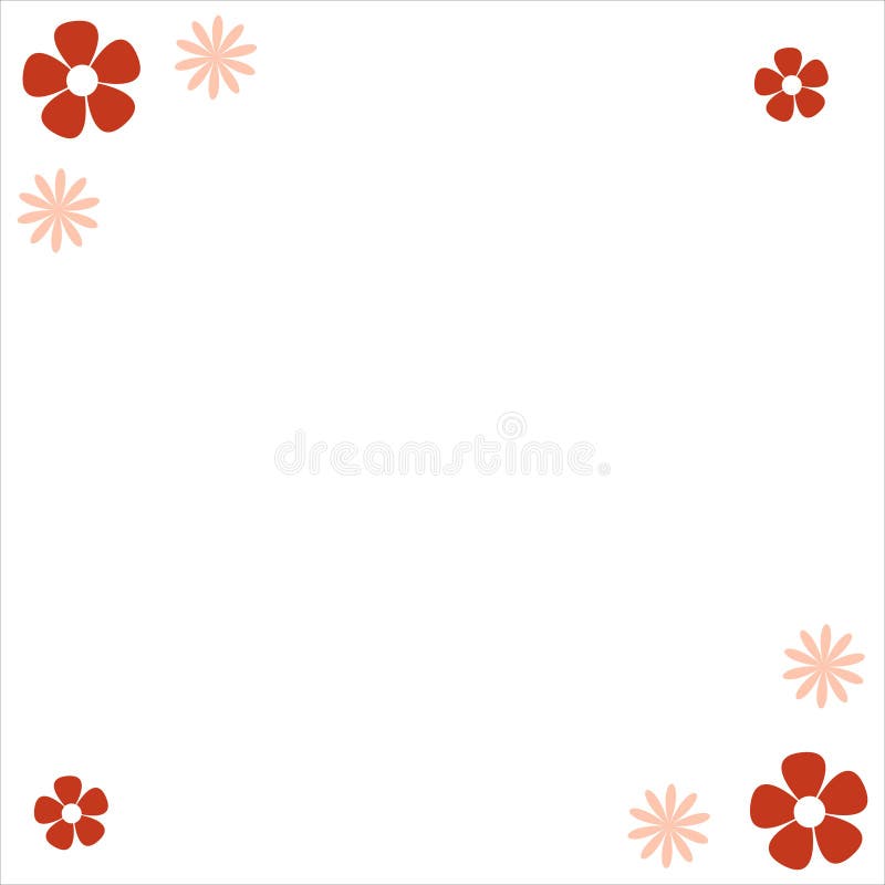 Colorful Flowers Border Design. Floral Border Design Stock Vector ...