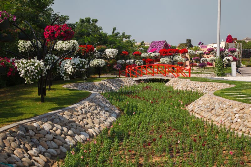 Colorful Flowers and Designs at Miracle Garden Editorial Photography ...