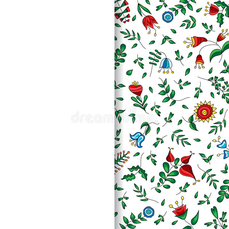 Colorful Flowers on White Background. Botany Book Cover Stock Vector ...
