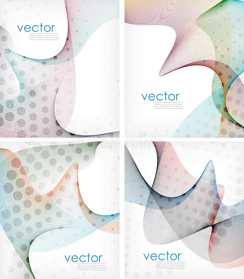 Colorful Flowing Business Wave Layout Stock Vector - Illustration of ...