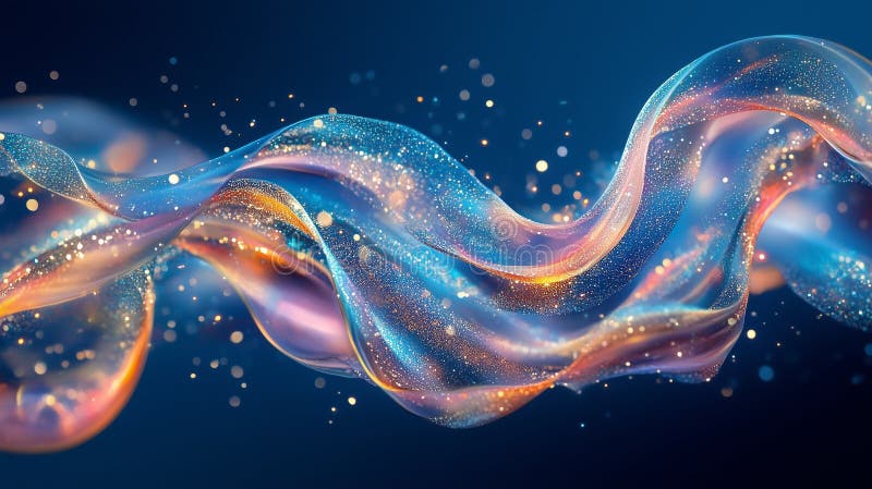 Colorful Flowing Fabric with Sparkles Creates an Artistic Visual ...