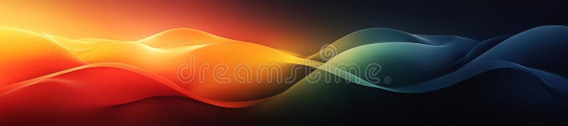 Colorful Flowing Gradient of Light and Energy Waves Stock Illustration ...