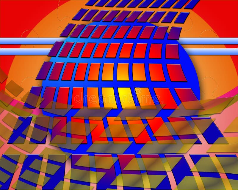 Flowing Rectangles - Futuristic Vector Background in 3d Style Stock ...