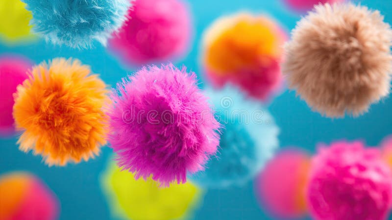 Colorful fluffy spheres stock image. Image of background - 307642751