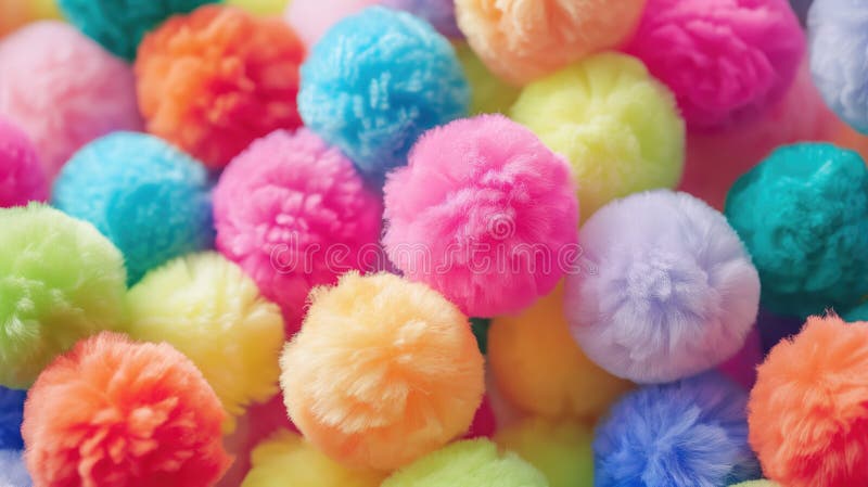 Colorful fluffy spheres stock illustration. Illustration of fluffy ...