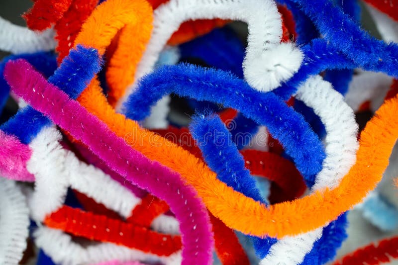 Colorful Fluffy Wires Knot Abstract Texture Background, Soft Focus ...