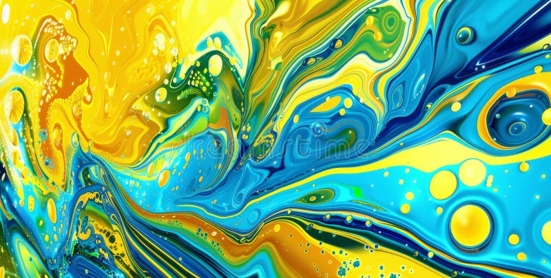 Colorful Fluid Acid Background with Abstract Liquid Pattern ...