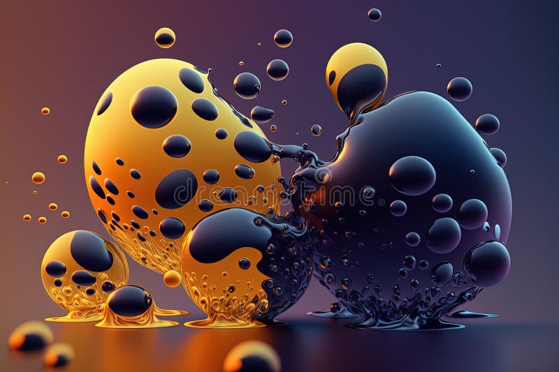 Colorful Fluid Bubbles Abstract Background, Isomorphic Blobs and ...