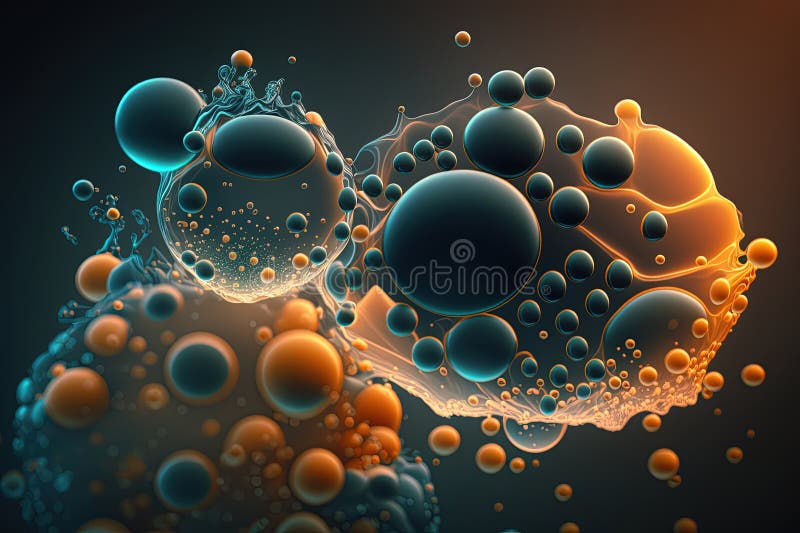 Colorful Fluid Bubbles Abstract Background, Isomorphic Blobs and ...