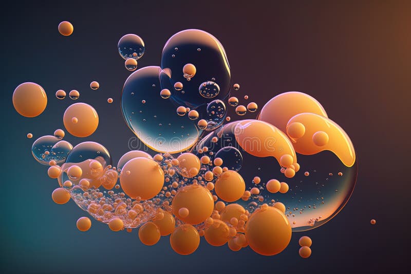 Colorful Fluid Bubbles Abstract Background, Isomorphic Blobs and ...