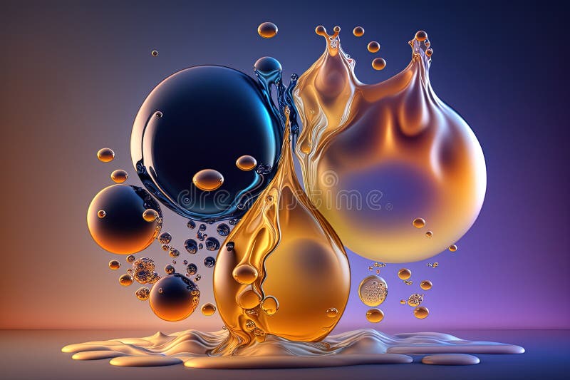 Colorful Fluid Bubbles Abstract Background, Isomorphic Blobs and ...