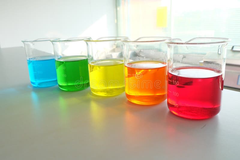 Colorful Fluid in Glass Ware Stock Image - Image of experiment, culture ...