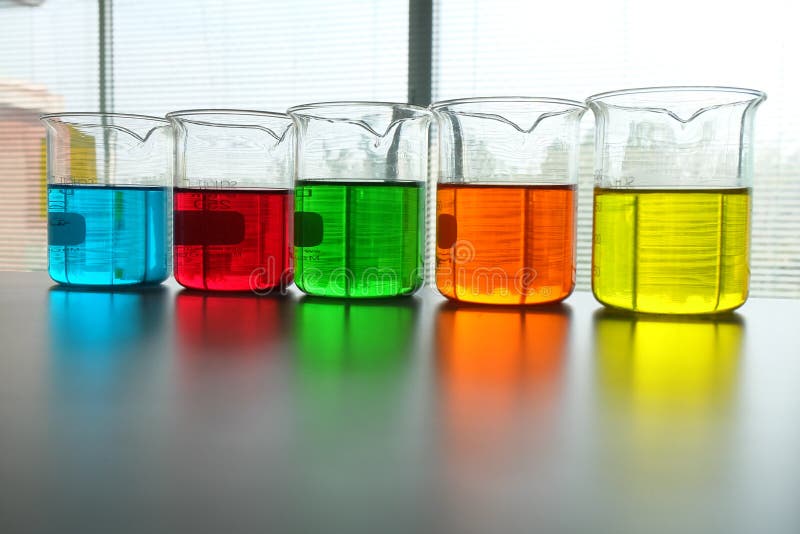 Colorful Fluid in Glass Ware Stock Image - Image of loop, medical: 53369453