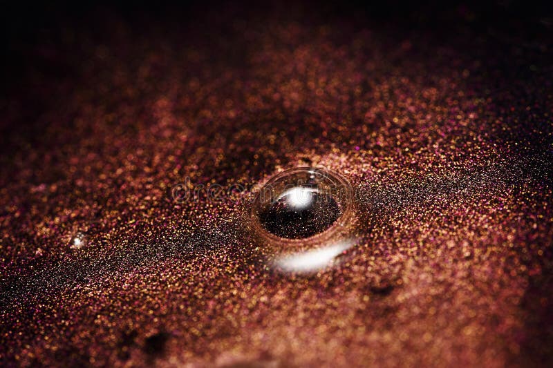 Colorful Fluid Make-up Paint with Brown Particles Stock Photo - Image ...