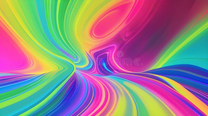 Colorful Fluid Motion Digital Artwork Stock Image - Image of digital ...