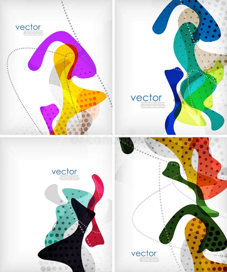 Colorful Fluid Shapes Layout Stock Vector - Illustration of abstract ...