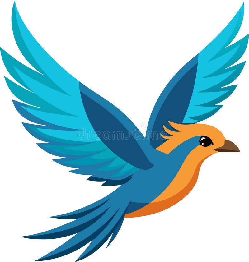 A Colorful Flying Bird Vector Art Illustration Stock Illustration ...