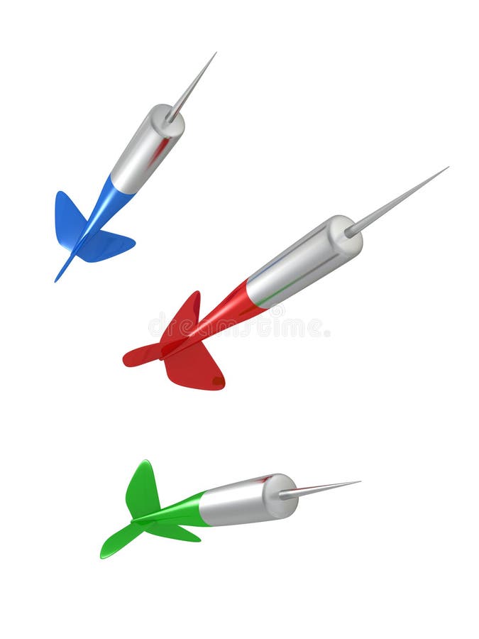 Flying Darts stock illustration. Illustration of arrow - 3993674