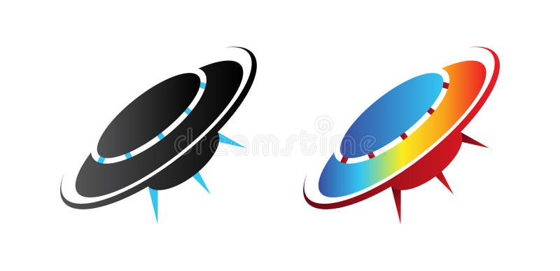 Colorful Flying UFO Alien Spaceship Collections. Stock Vector ...