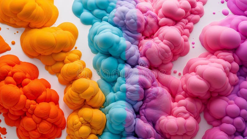 Colorful Foam Bubbles Creating a Stunning Visual Effect Stock ...