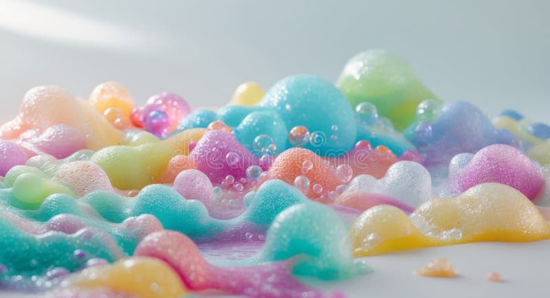 Colorful Foam with Bubbles of Different Colors Stock Image - Image of ...