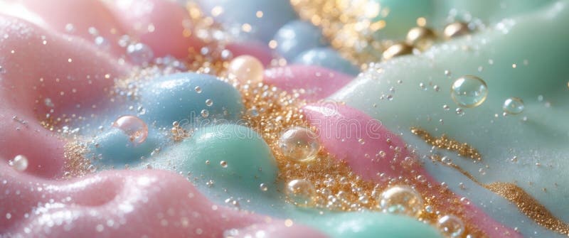 Colorful Foam Texture with Bubbles and Sparkles Stock Image - Image of ...