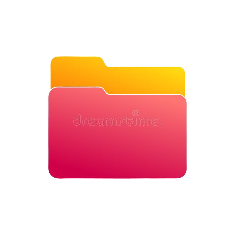 Colorful Folder Icon for Digital Organization, File Management, or App ...